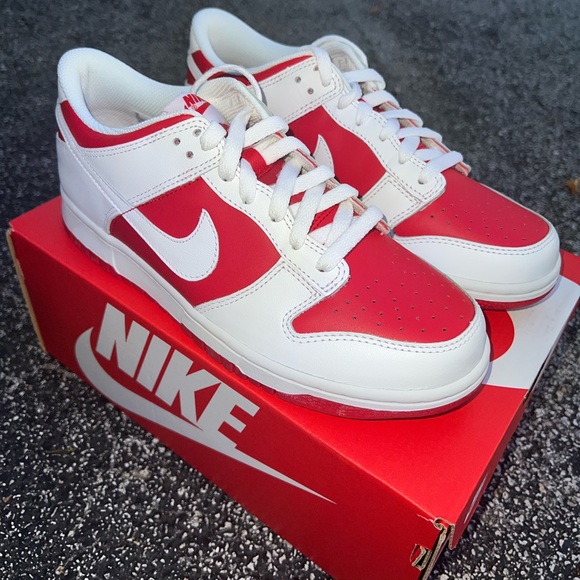 Nike | Shoes | Nike Dunk Low Championship Red | Poshmark